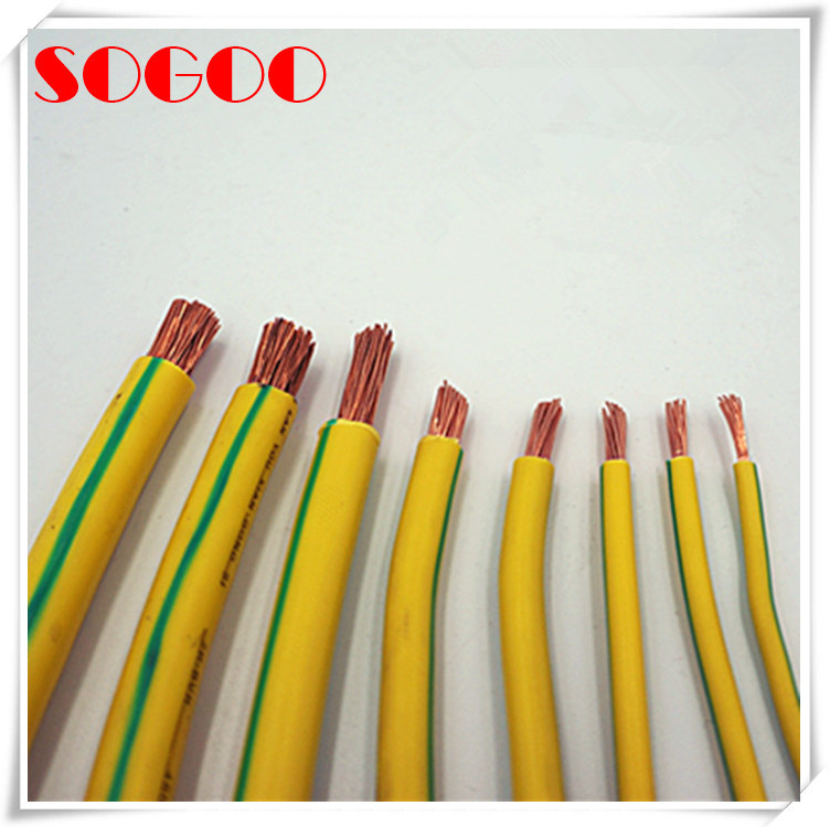 12 Awg Dia Bare Copper Ground Wire Cable 16mm2 10mm2 Green Yellow Color