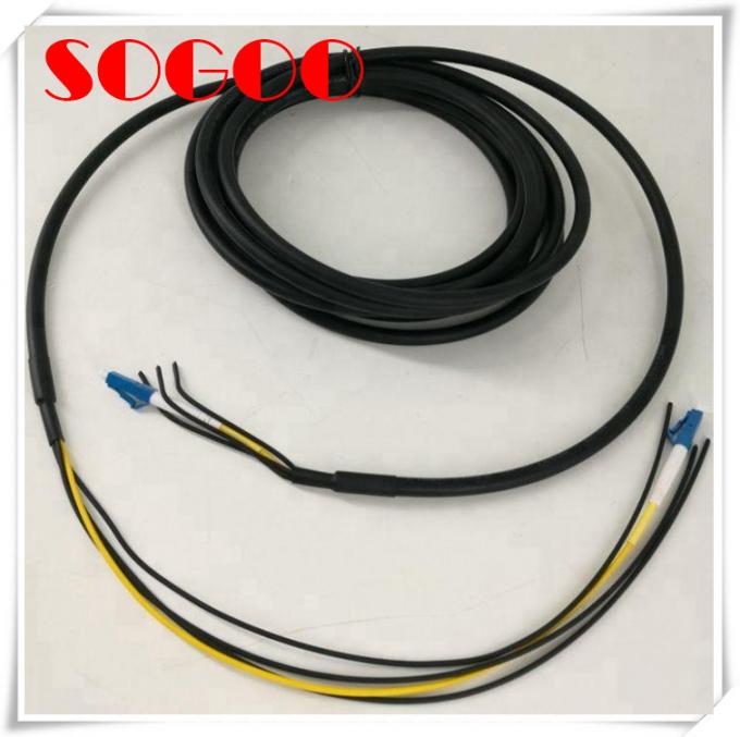 Black CPRI Fiber Cabled LC To LC Fiber Cable 75m 60m 45m 40m 10m