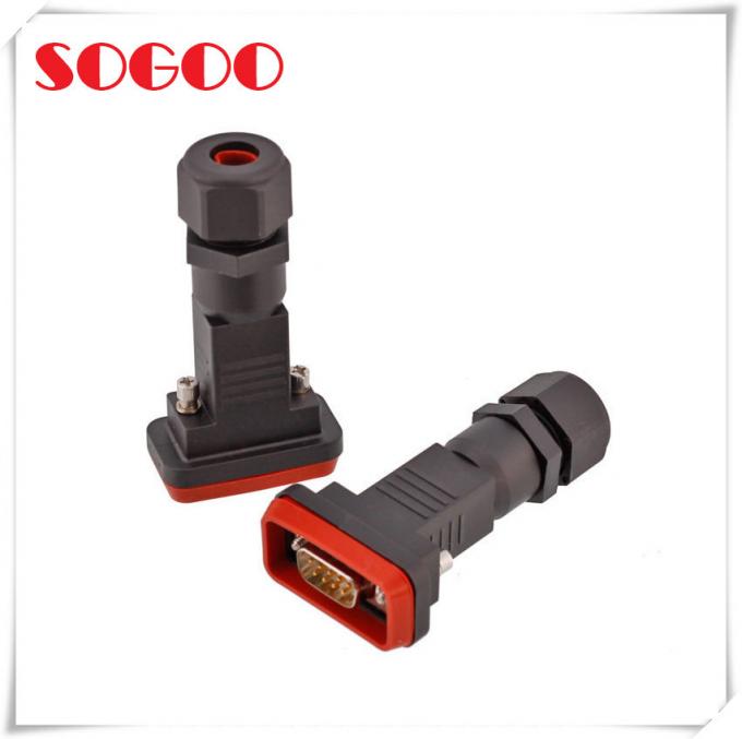 DB9 Waterproof Connector Male 9 Pin D-Sub Connector for RET RRU cable ...