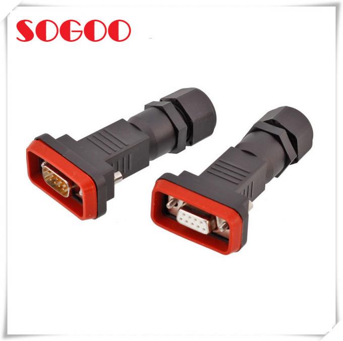DB9 Waterproof Connector Male 9 Pin D-Sub Connector for RET RRU cable ...