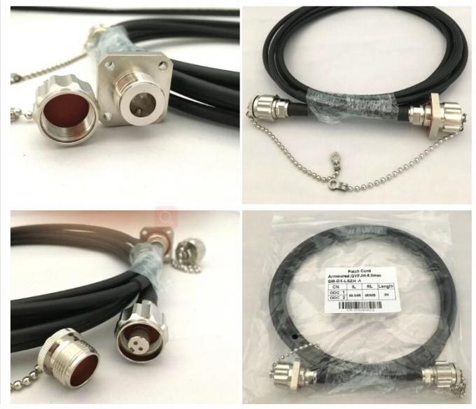 2 Core Armored Outdoor Fiber Patch Cable With ODC Connector Plug Socket