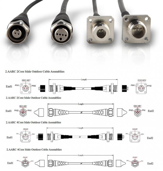 ODC Fiber Optic Patch Cord / fiber cable with with ODC-2 ,ODC-4 connector